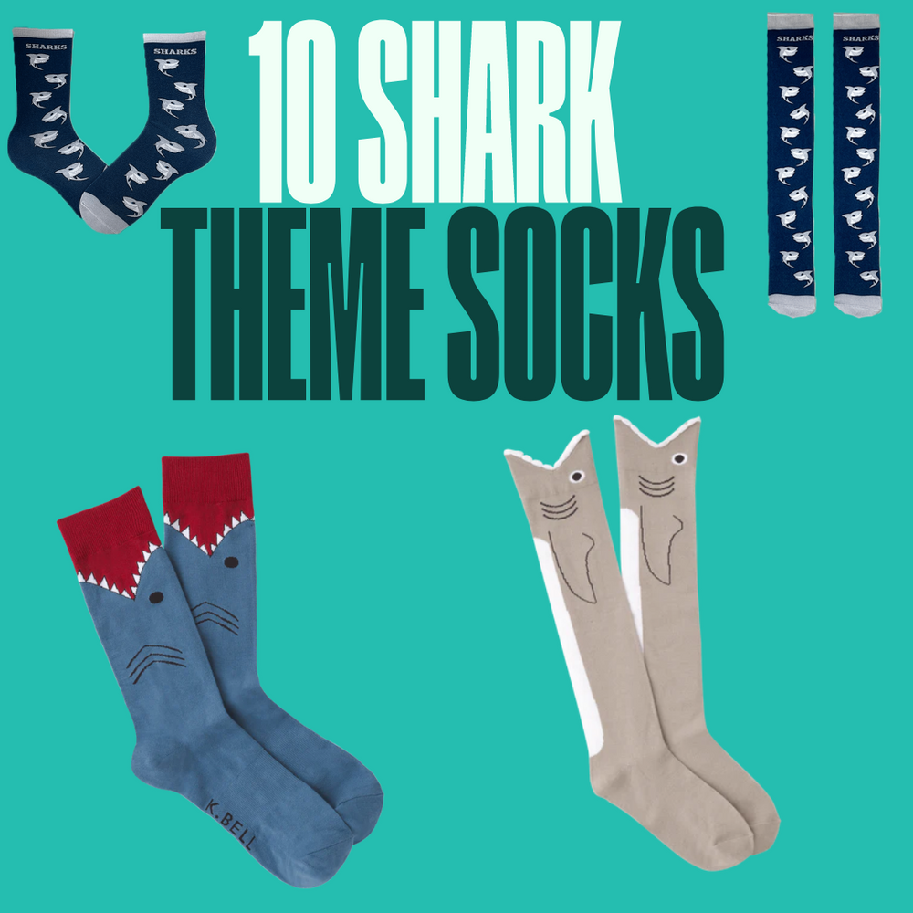 10 Shark Theme Socks | Crazy Socks For Shark Week 2022 - John's Crazy Socks