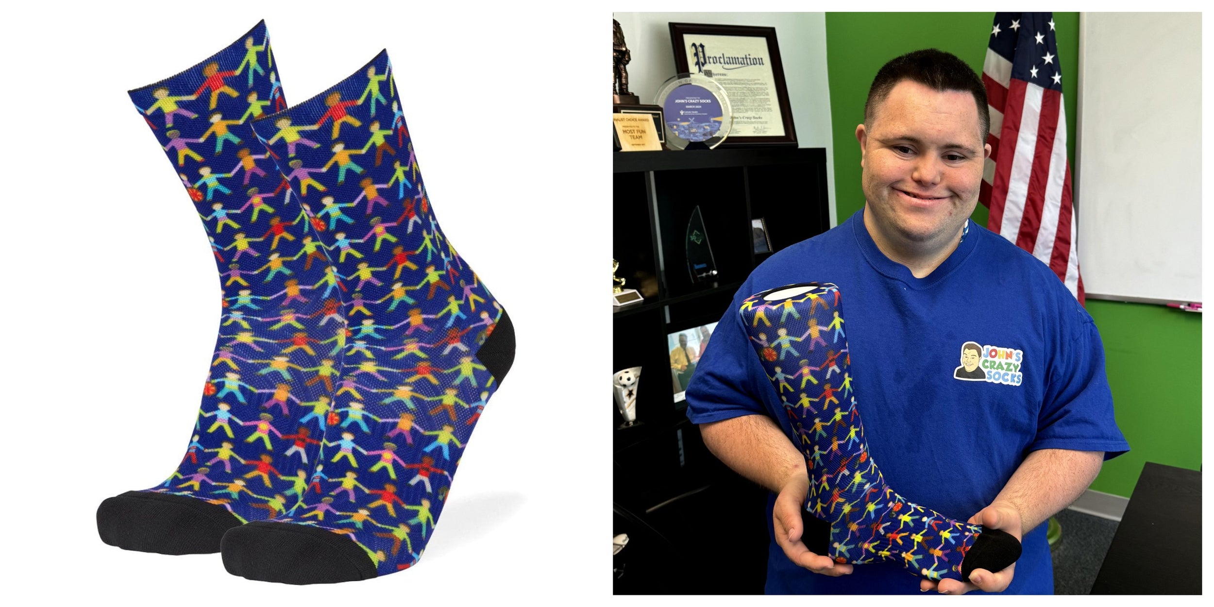 Color Your Own Autism Awareness Sock For Autism Awareness Month - Johns ...
