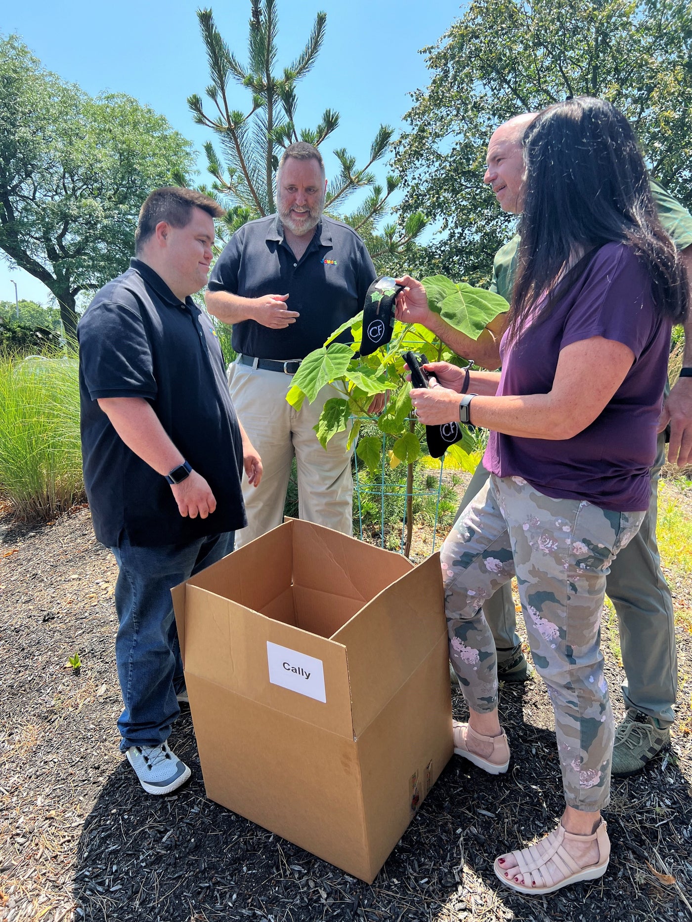 John Delivers Custom Socks to Steve and Heidi Distante and Cally Farms ...