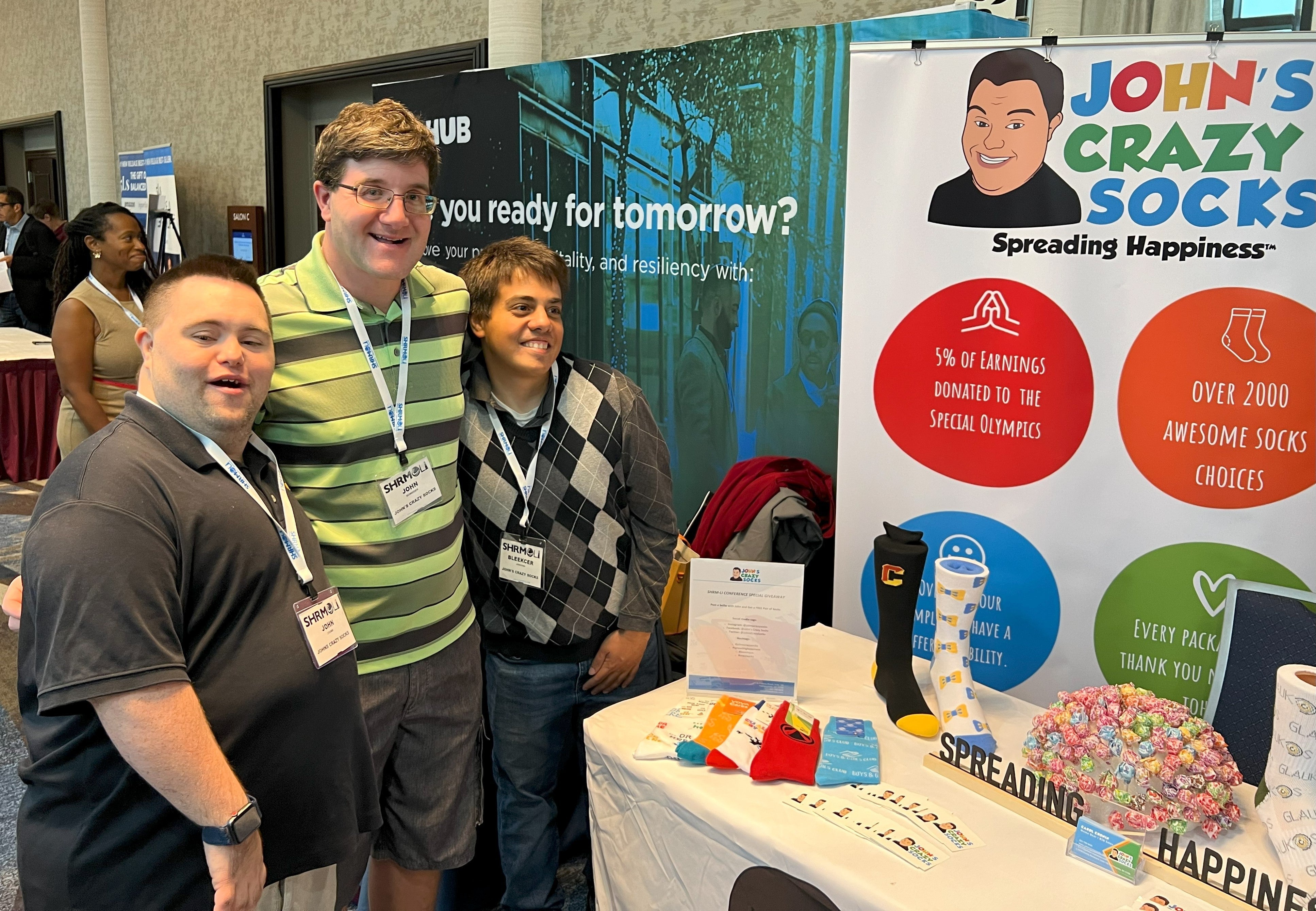 John’s Crazy Socks Displayed Custom Socks at the Long Island Society o ...