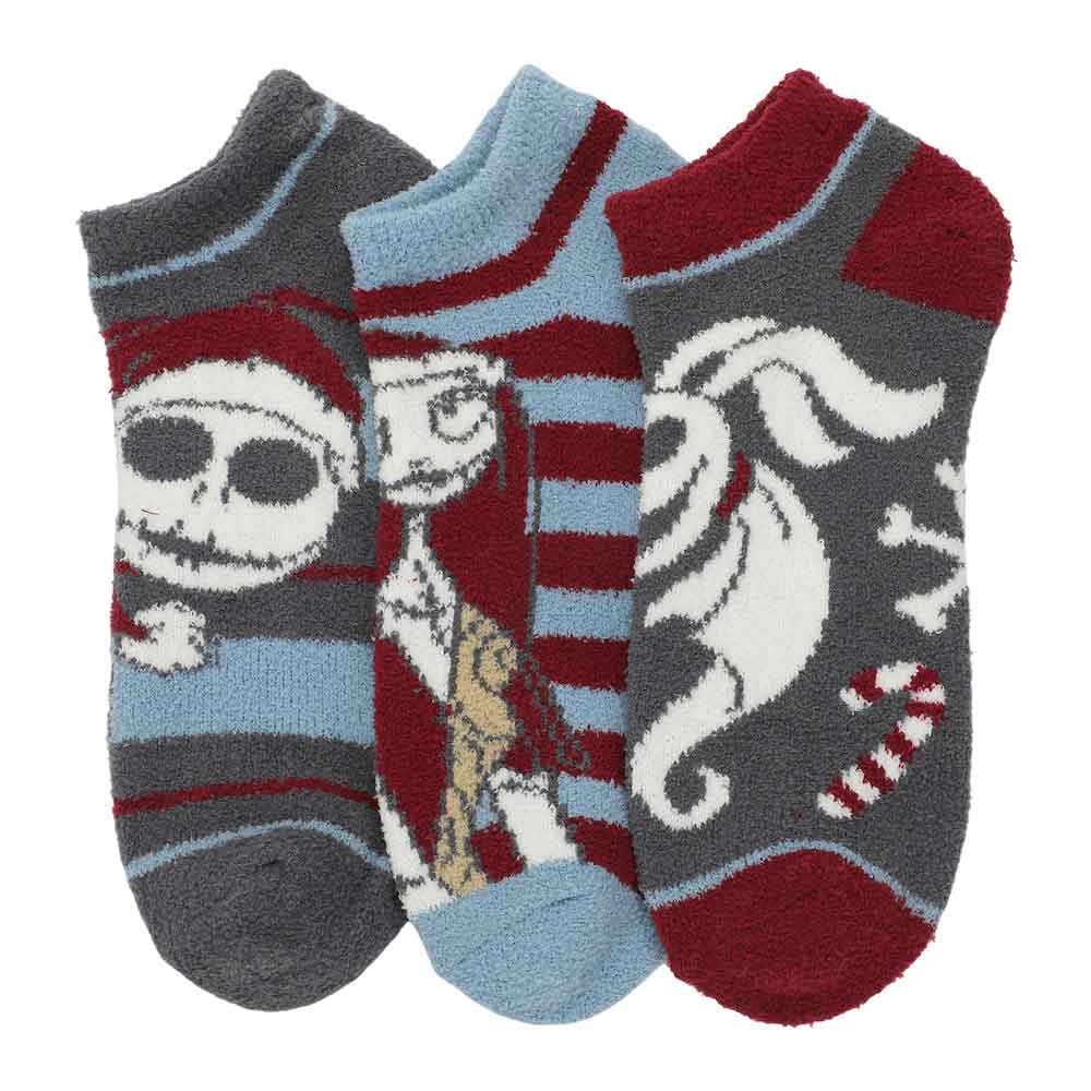 The Nightmare Before Christmas Chenille 3 Pair Ankle Socks - Johns ...