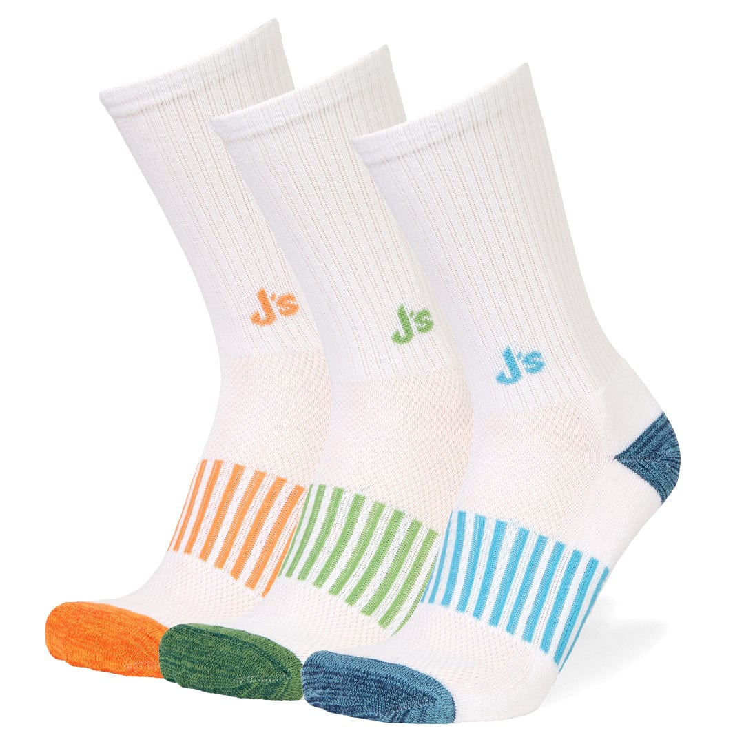J's Athletic Crew 3 Pack - White/Assorted - White/Assorted / Extra ...