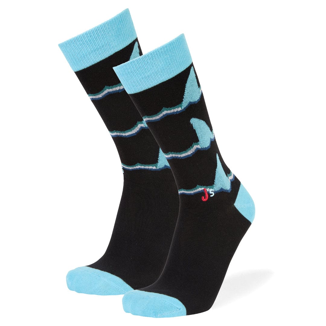 Shark Fins Crew Socks - Johns Crazy Socks