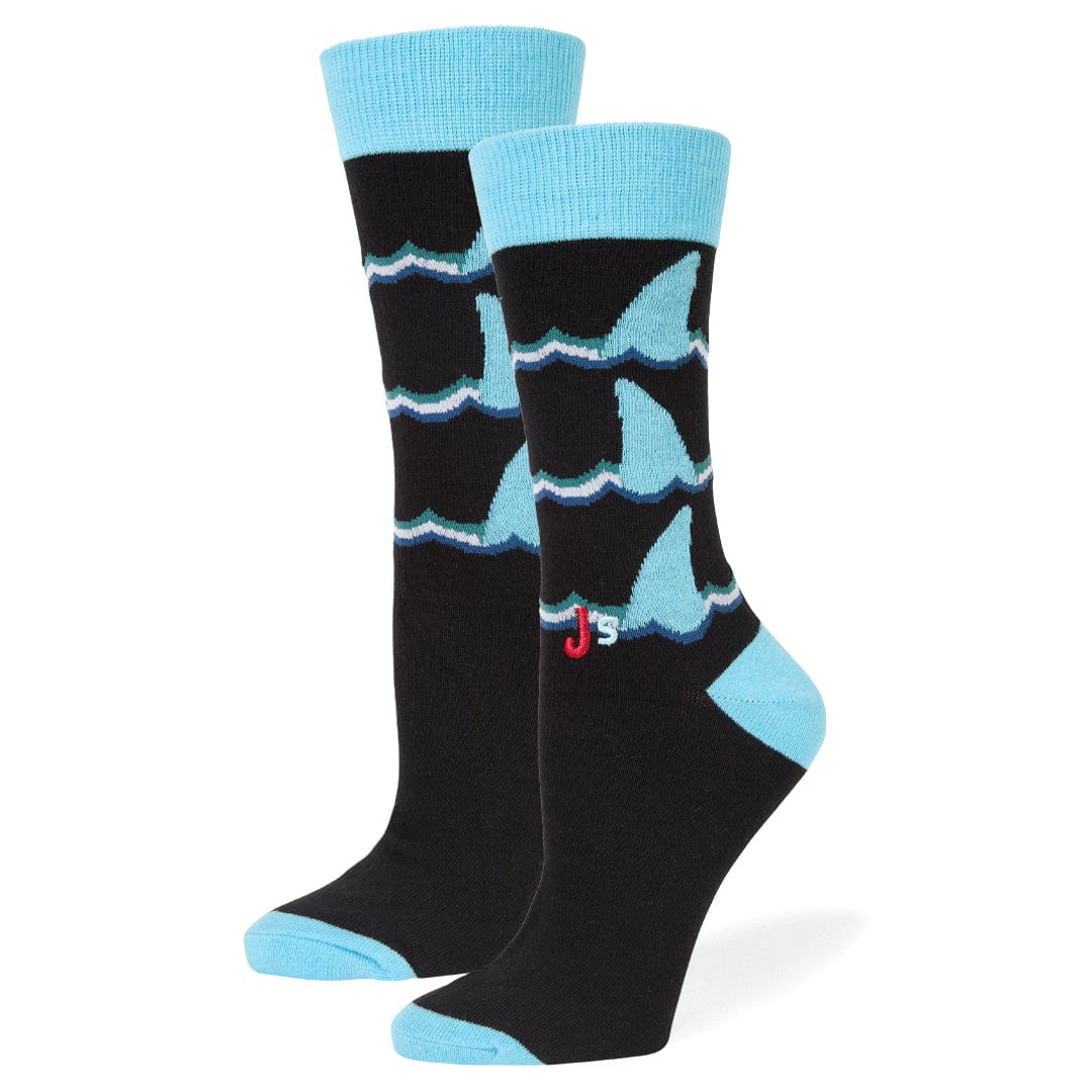 Shark Fins Crew Socks - Johns Crazy Socks