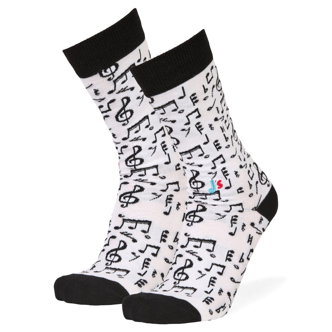 Music Notes Men's Crew Socks - Johns Crazy Socks