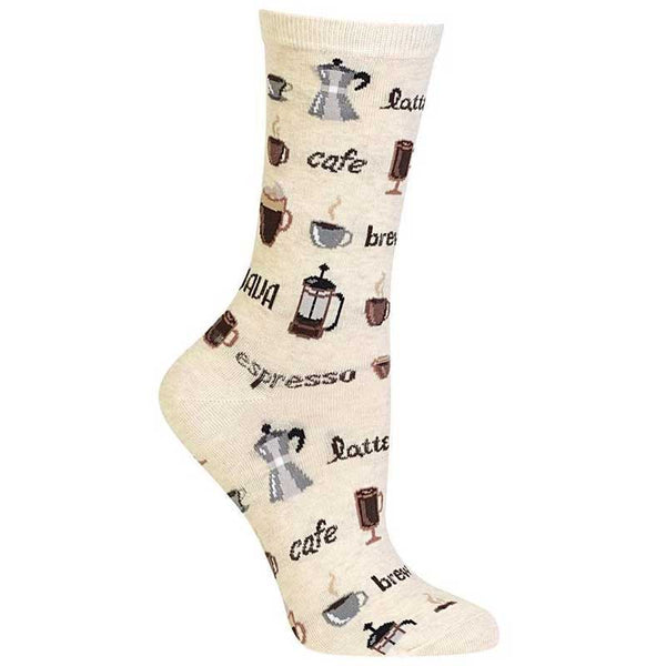 Coffee Women's Crew Socks - Johns Crazy Socks