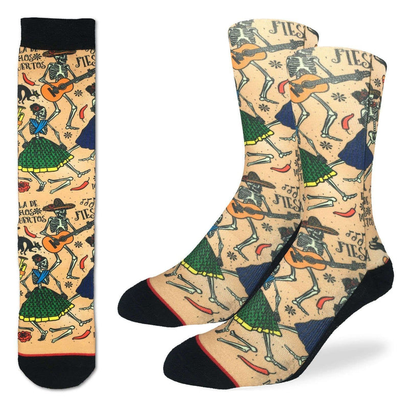 Day of the Dead Active Fit Socks Crew Sock - Johns Crazy Socks