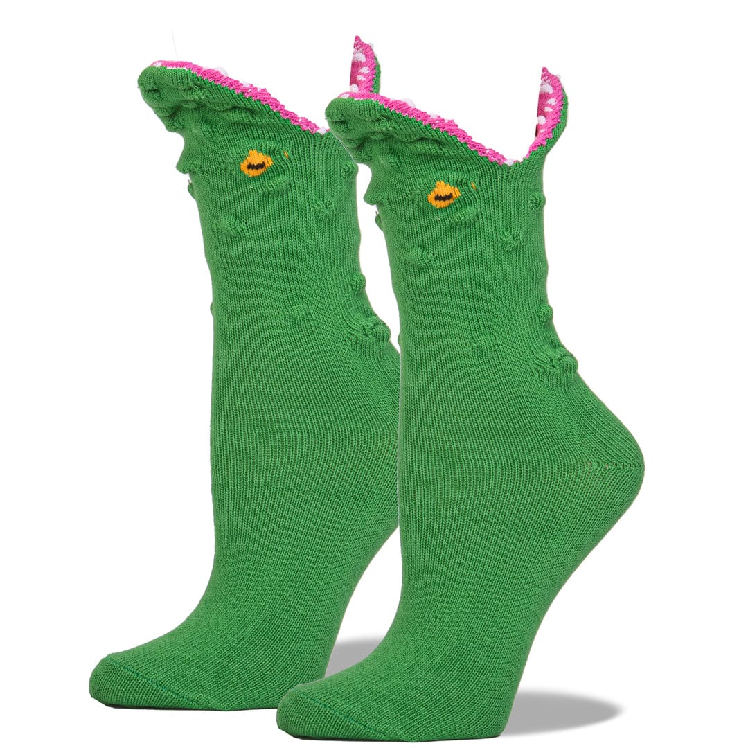 Alligator 3D Socks - Crew Socks for Women - Johns Crazy Socks