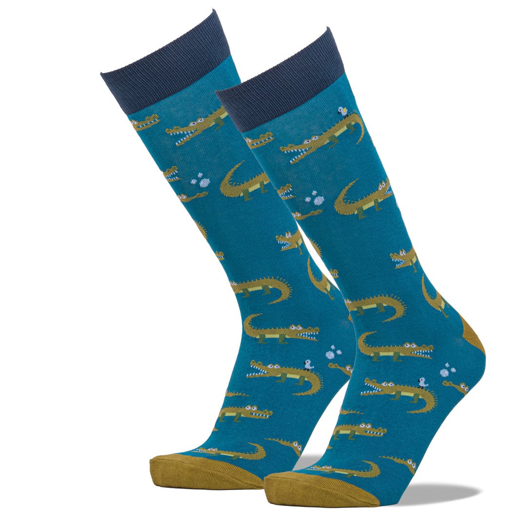 Alligator Socks Men’s Crew Sock - Johns Crazy Socks