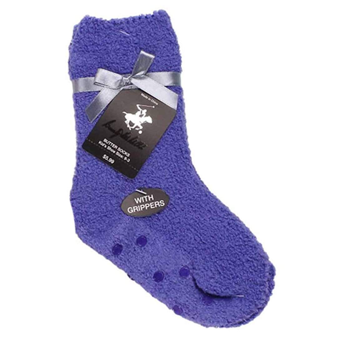 Solid Kids Fuzzy Socks - Pink / Kids - Johns Crazy Socks