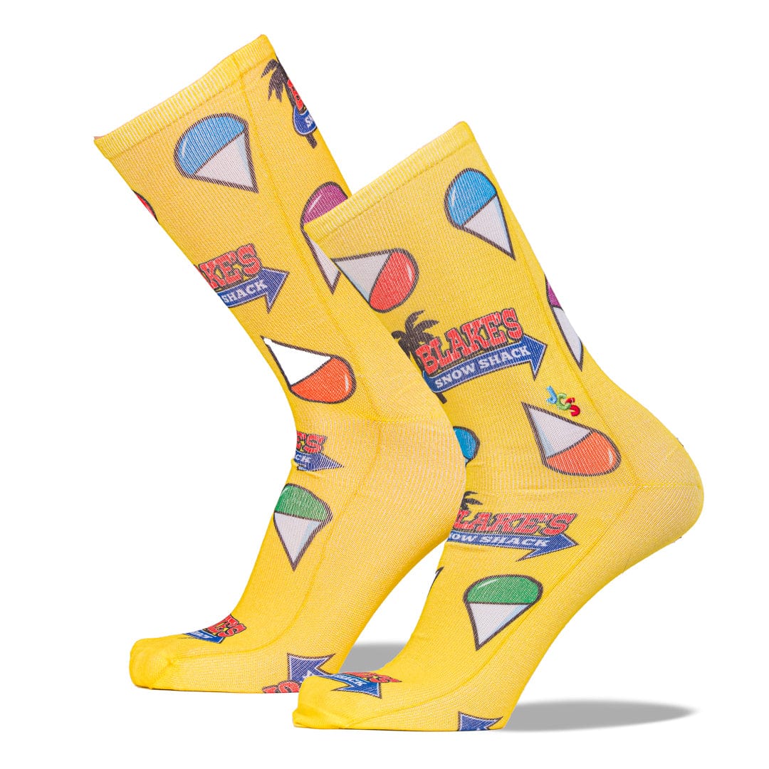 Blake’s Snow Shack Socks - Yellow - John's Crazy Socks