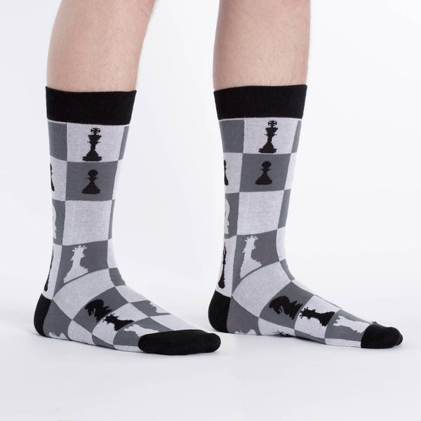 Checkmate Chess Socks - Crew for Men - Johns Crazy Socks