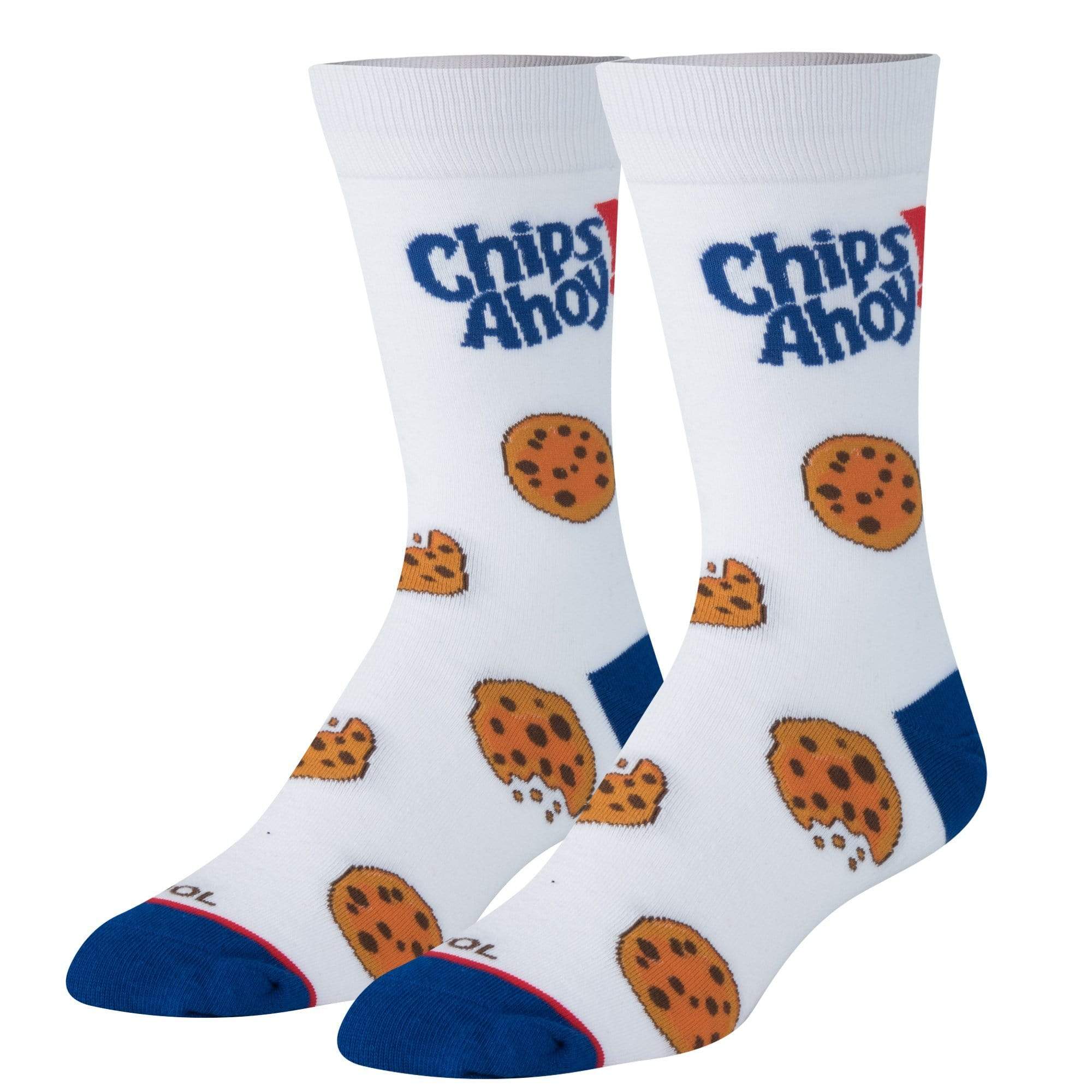 Chips Ahoy Crumbs Men's Crew Sock - White - Johns Crazy Socks