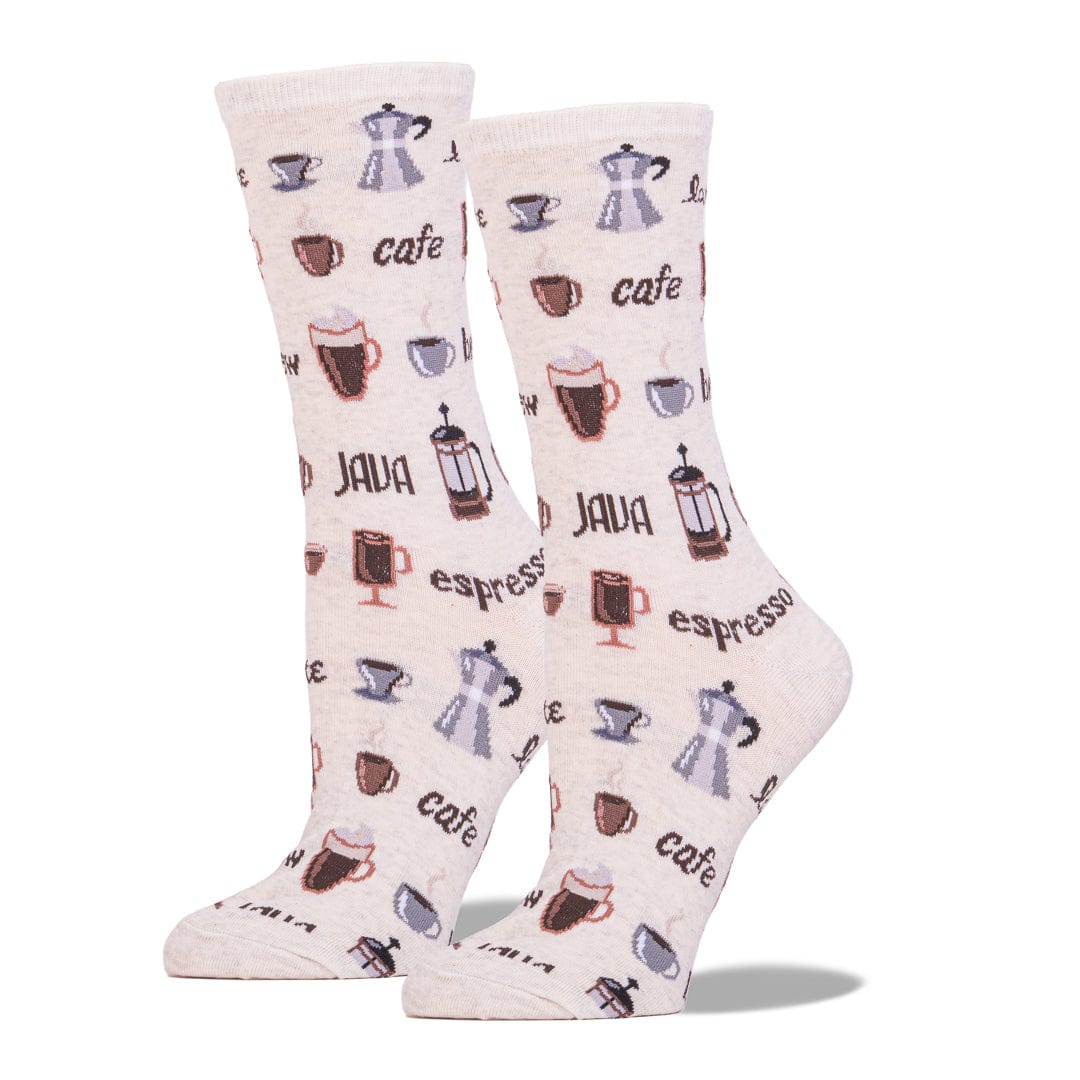 Coffee Women's Crew Socks - Johns Crazy Socks