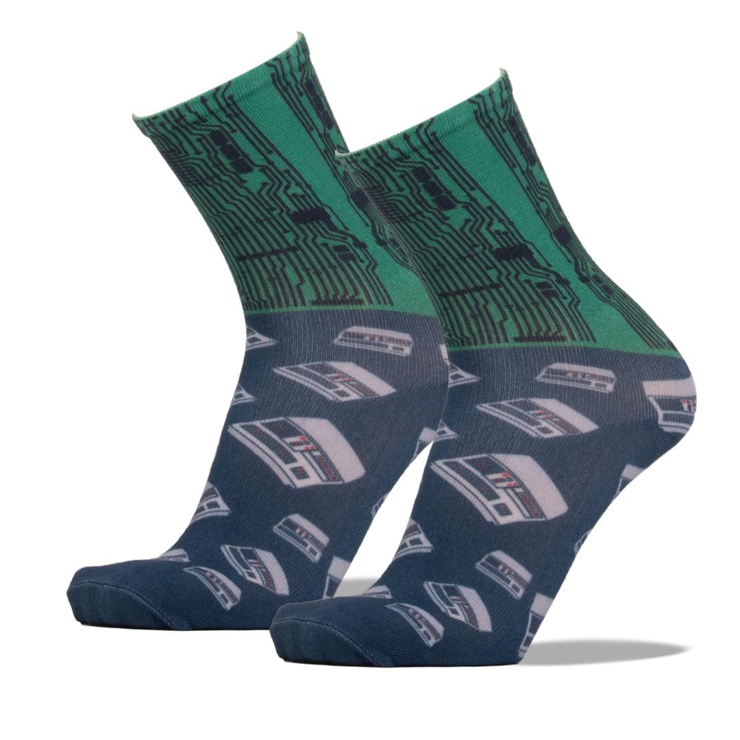 Computer Circuit Board Socks Unisex Crew Sock - Johns Crazy Socks