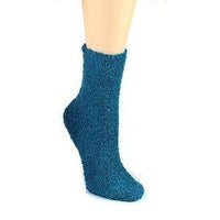 Solid Color Fuzzy Socks - Crew Socks for Women - Johns Crazy Socks