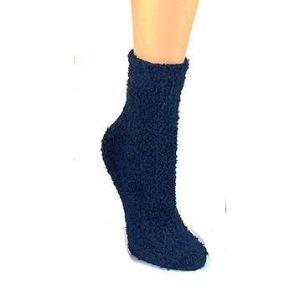 Solid Color Fuzzy Socks - Crew Socks for Women - Johns Crazy Socks