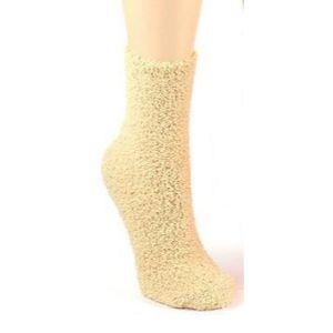 Solid Color Fuzzy Socks - Crew Socks for Women - Johns Crazy Socks