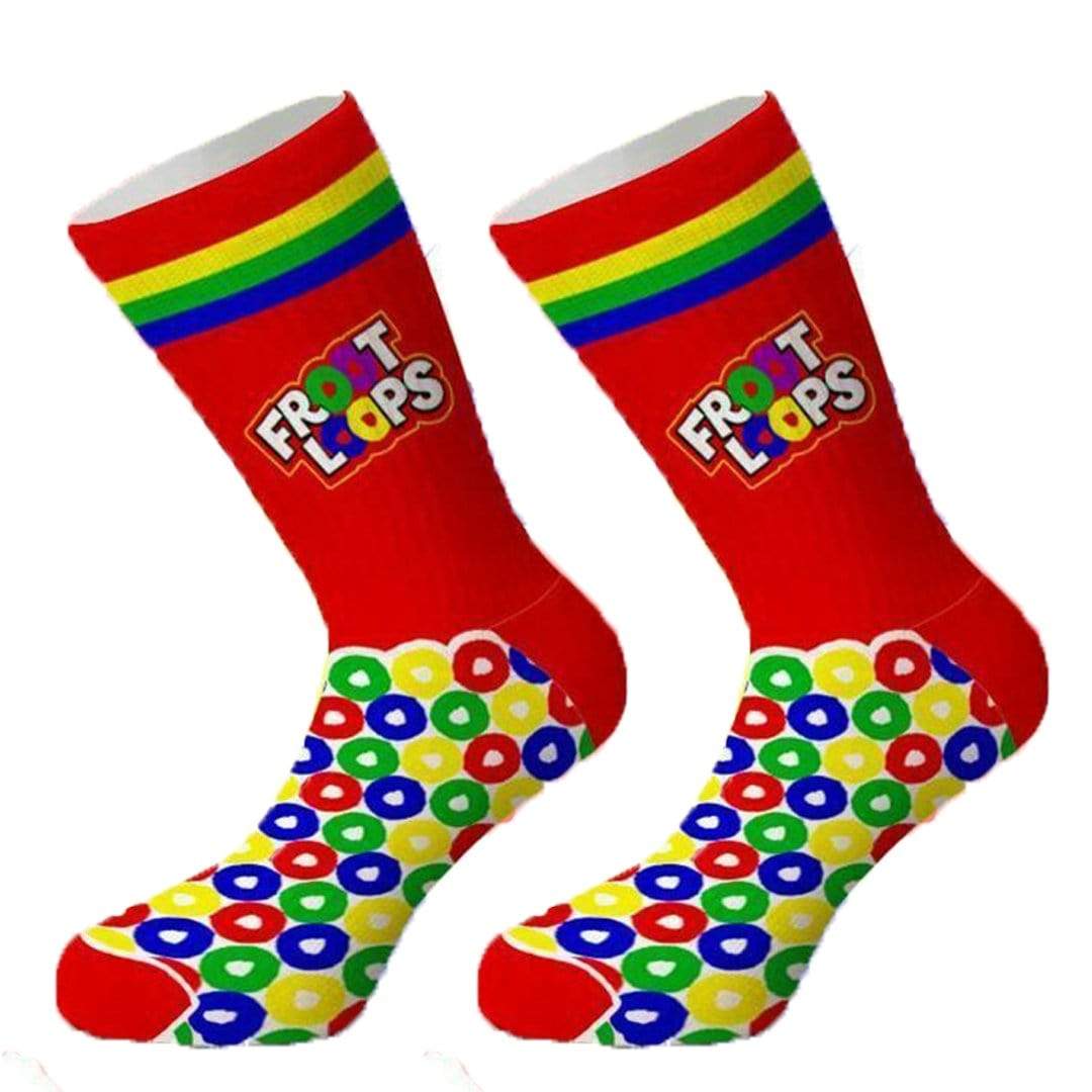 Fruit Loops Men's Crew Sock - Johns Crazy Socks