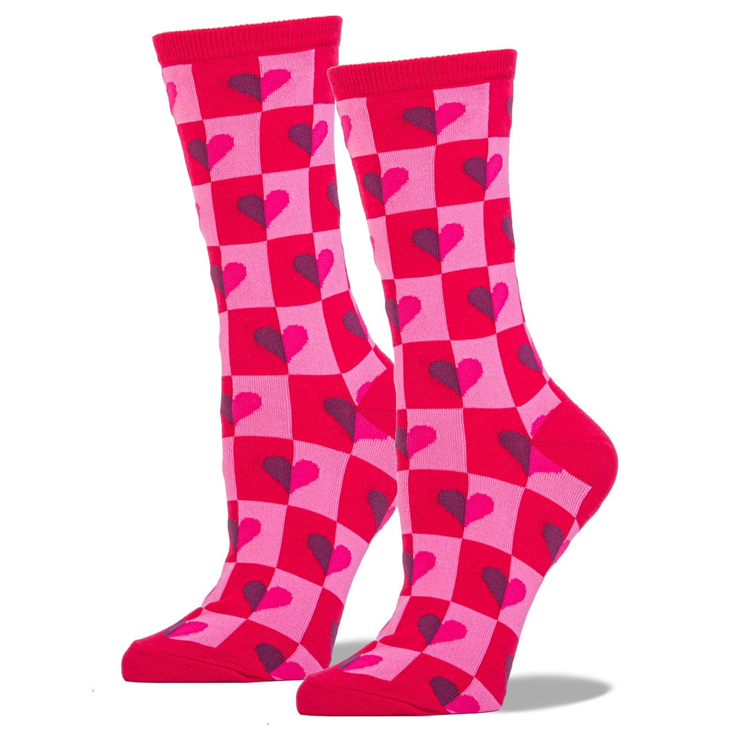 Half Hearts Socks Women's Crew Sock - Johns Crazy Socks