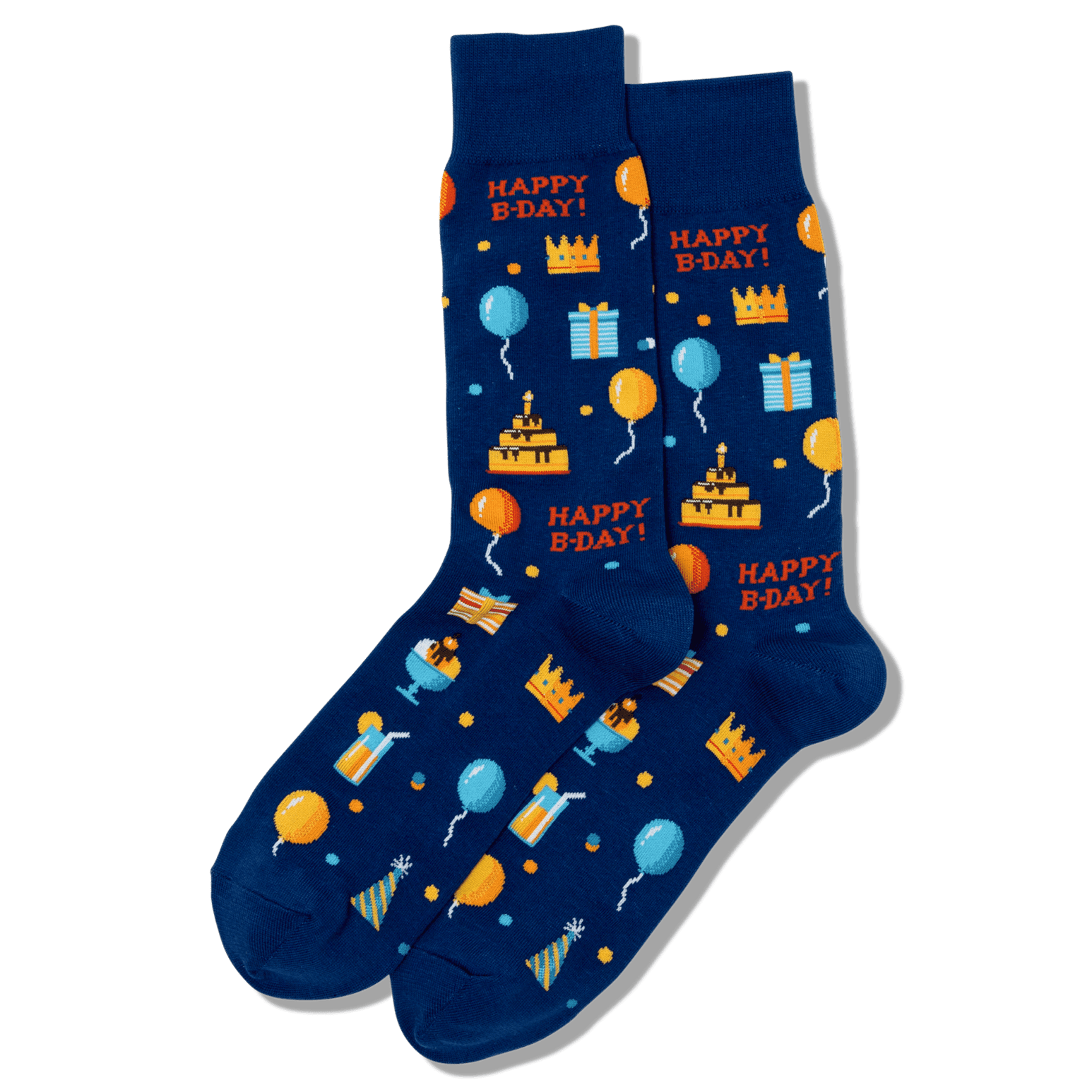 Happy Birthday Socks Men's Crew Sock - Johns Crazy Socks