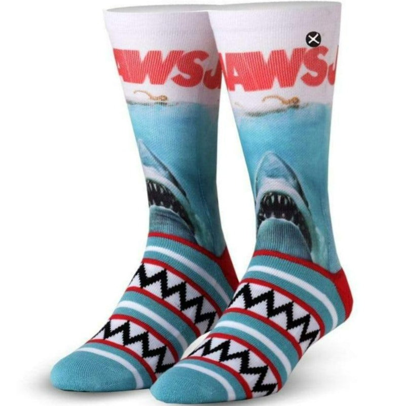 Jaws Men's Crew Sock - Johns Crazy Socks