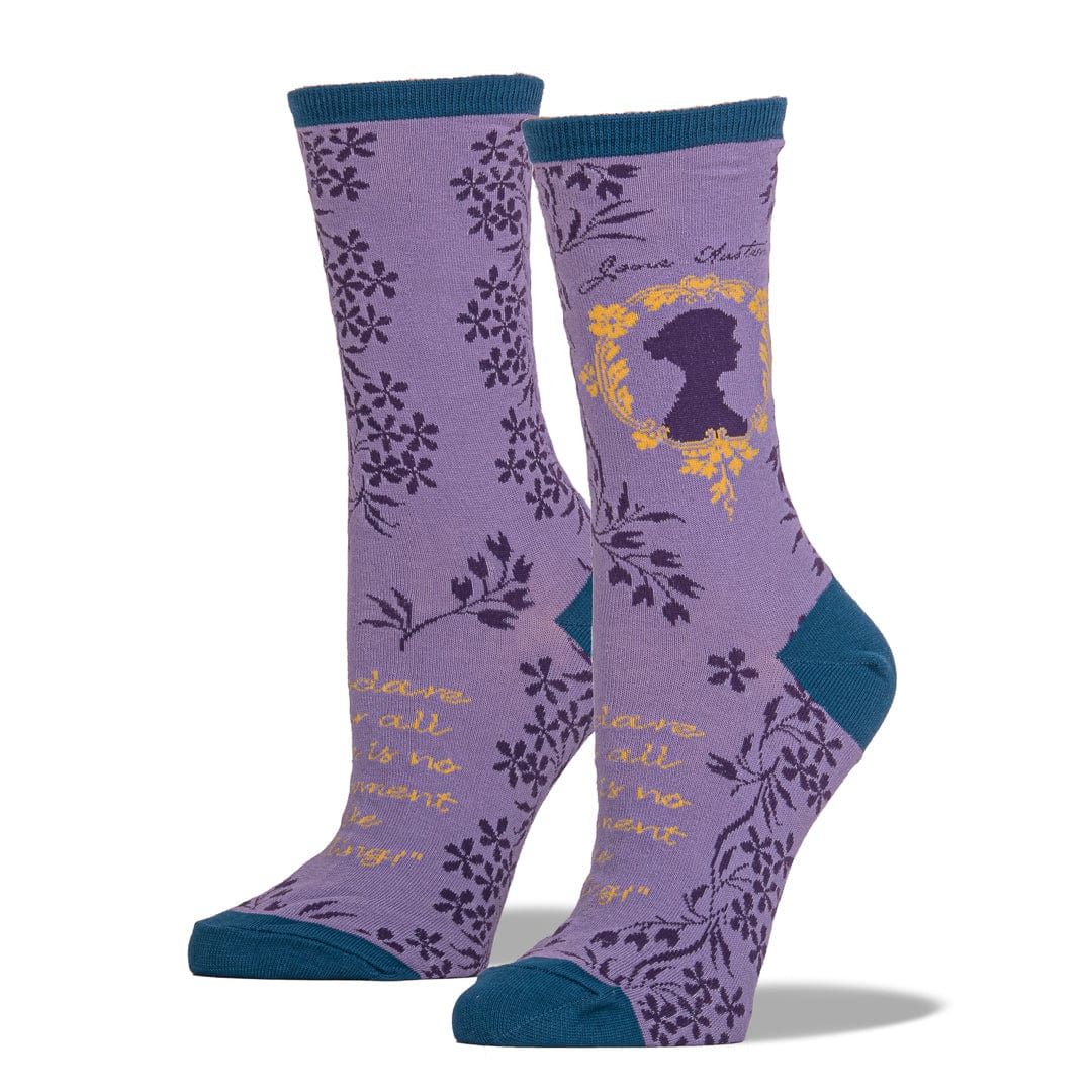 Jane Austen Socks - Lavender - Johns Crazy Socks