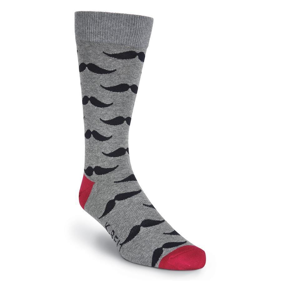 Mustache Socks - Crew Socks for Men - Johns Crazy Socks
