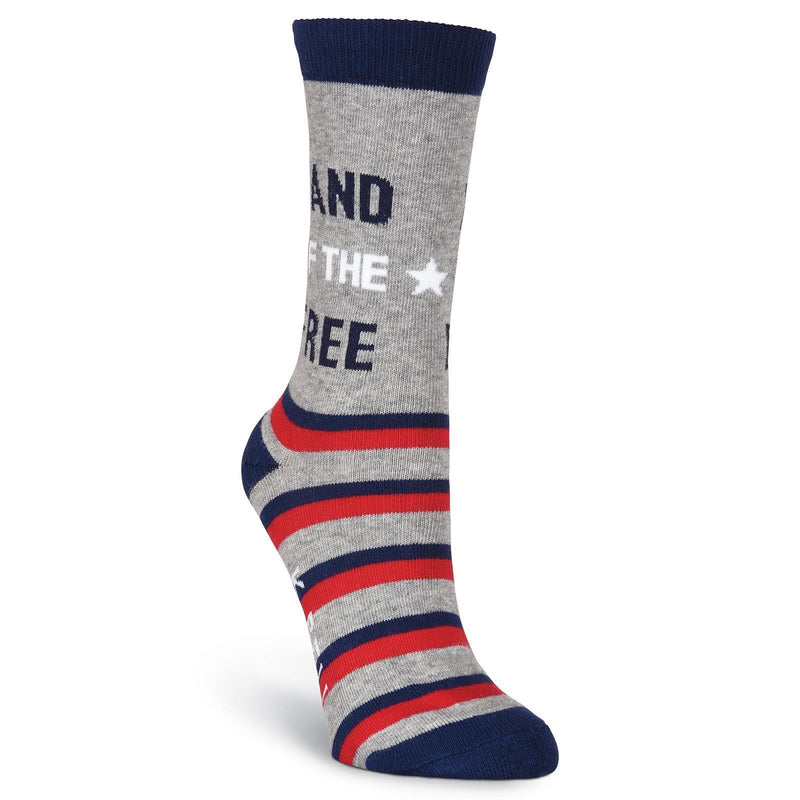 Land of the Free Socks - Crew Socks for Women - Johns Crazy Socks