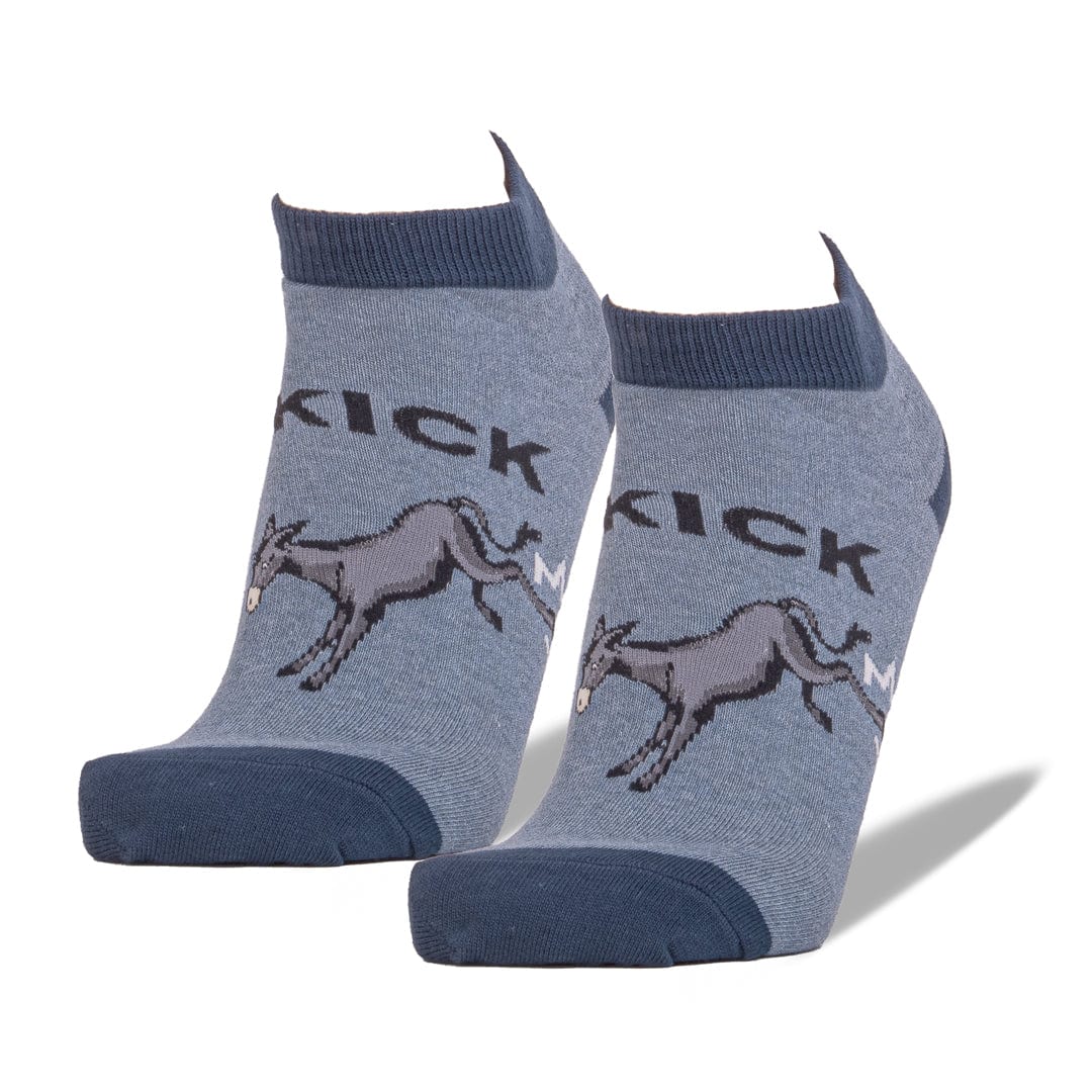 Kick Ass Men's Ankle Sock - Blue - Johns Crazy Socks