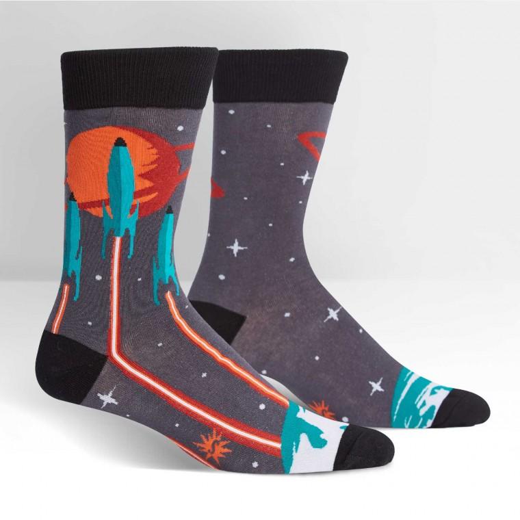 Launch from Earth Socks - Crew Socks for Men - Johns Crazy Socks