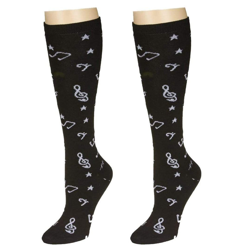 Musical Notes Socks - Knee High Socks for Women - Johns Crazy Socks