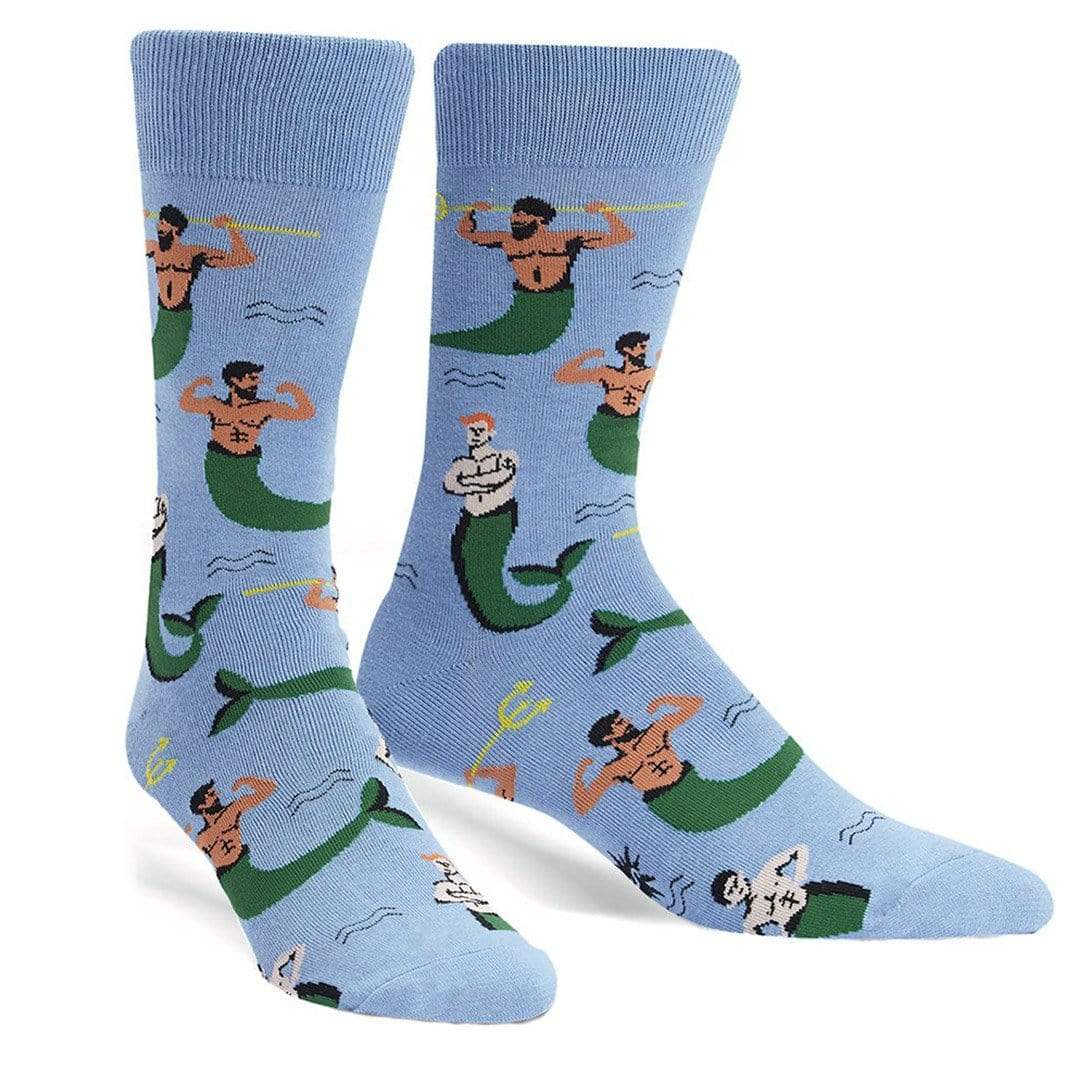 Merman Men's Crew Sock - Johns Crazy Socks