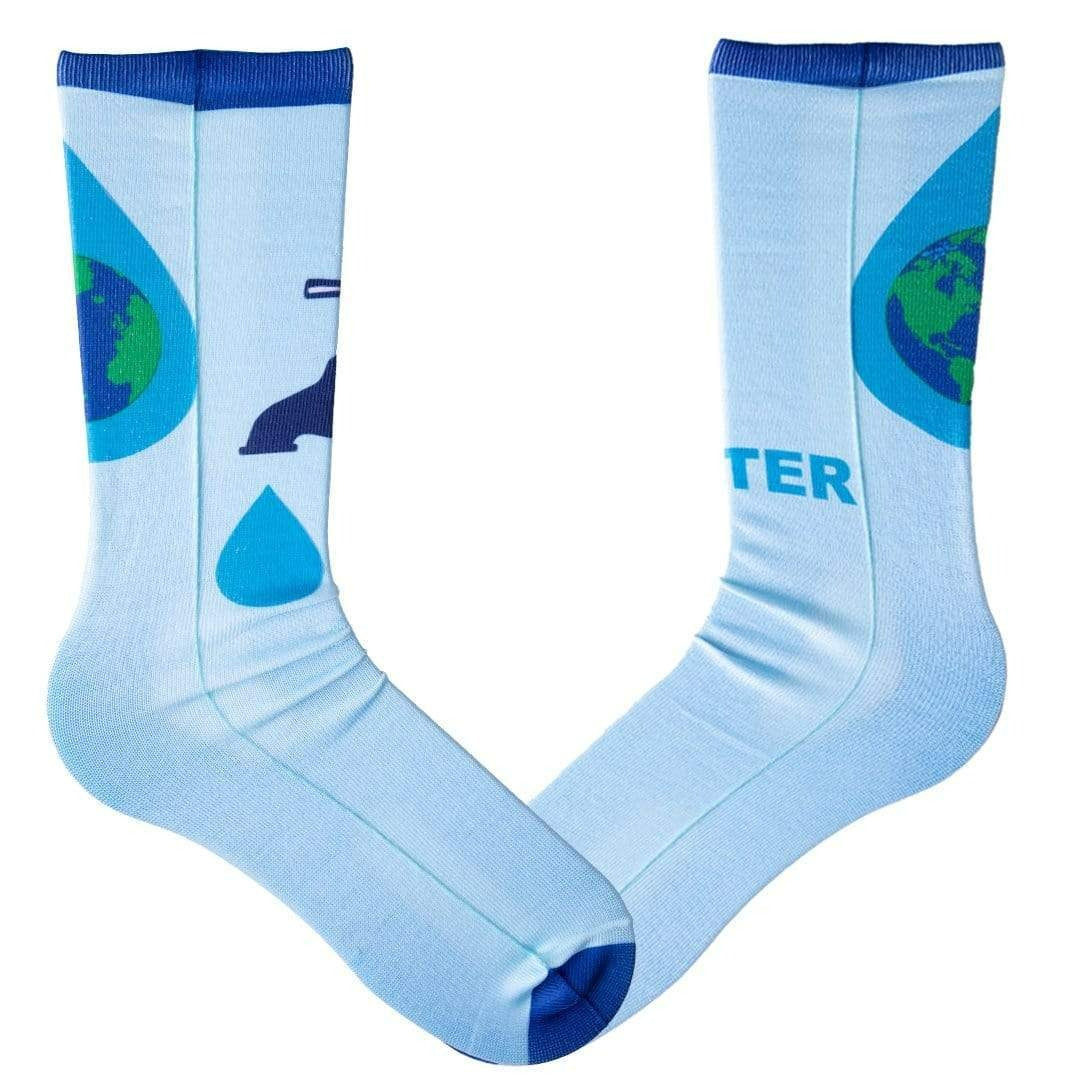 Microsoft "Water1st" Charity Sock - Light Blue - Johns Crazy Socks