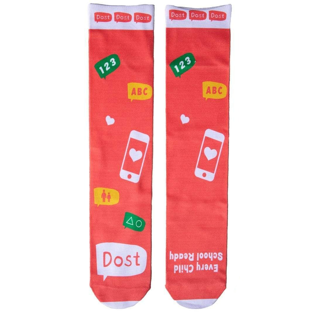 Microsoft "Dost" Charity Sock - Coral - John's Crazy Socks
