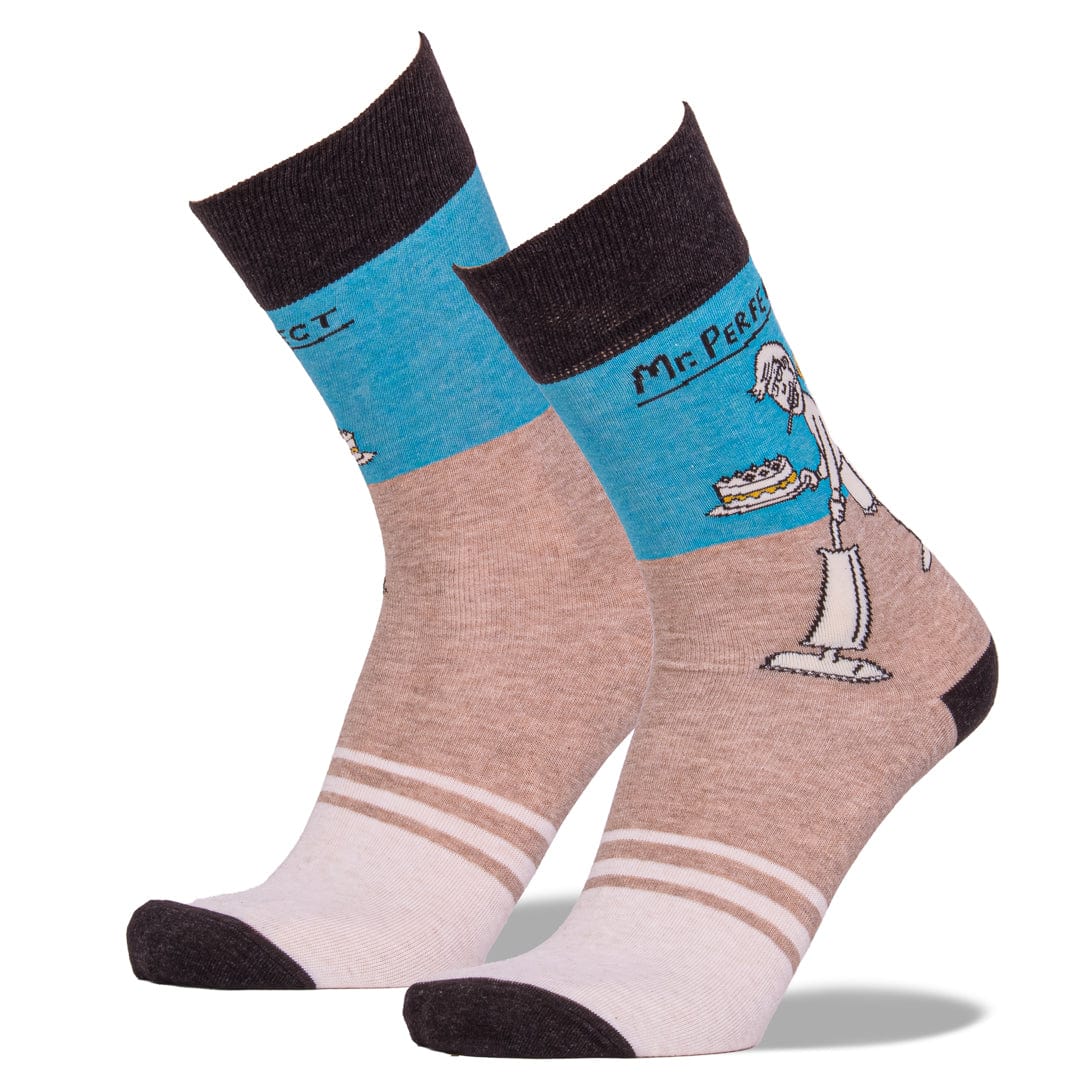 Mr. Perfect Socks - Crew Socks for Men - Johns Crazy Socks