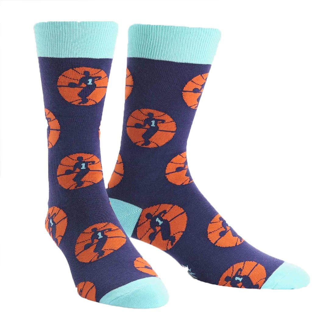 Nothin' But Net Socks -- Crew Socks for Men - Johns Crazy Socks