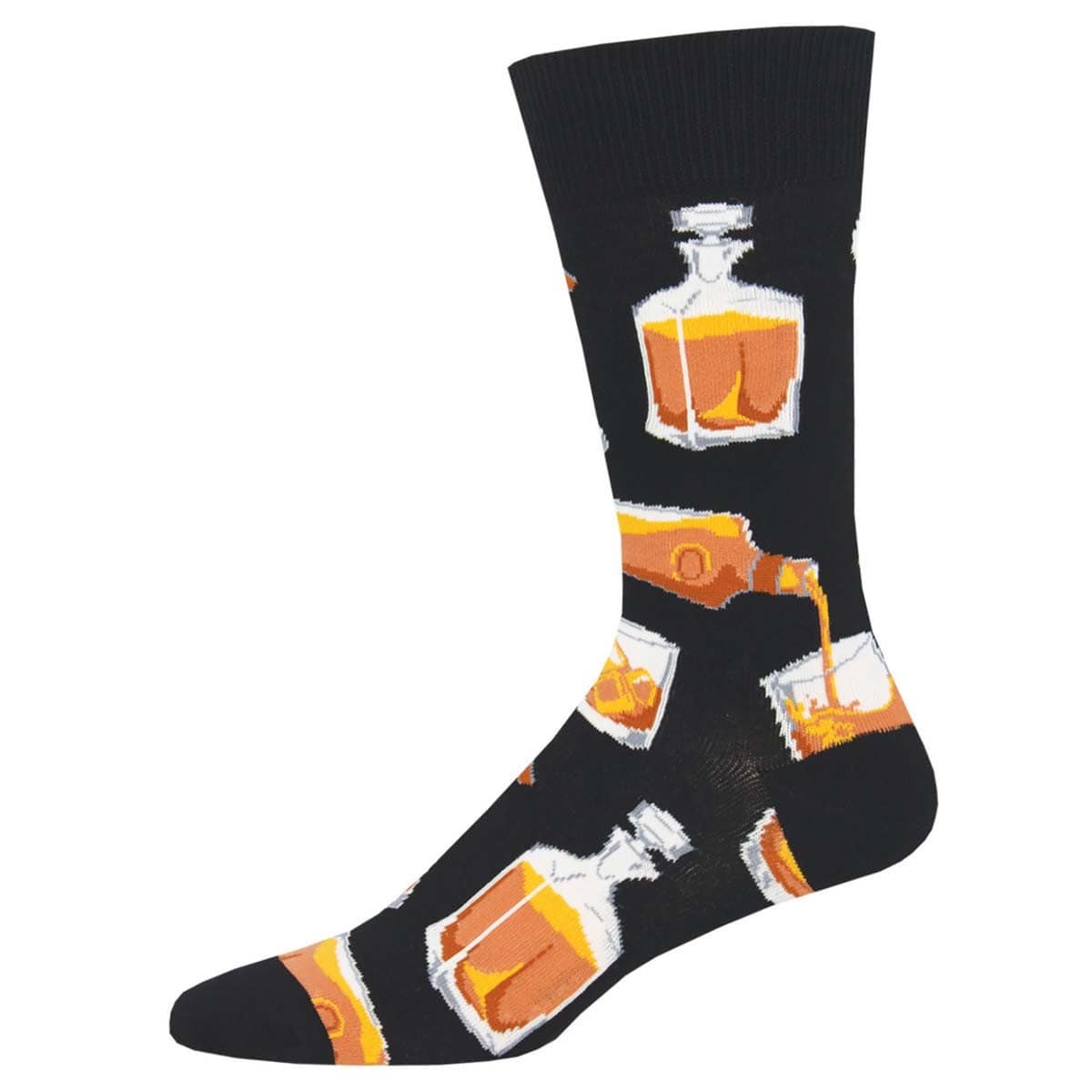 Rocks Or Neat Men's Crew Sock - Black - Johns Crazy Socks
