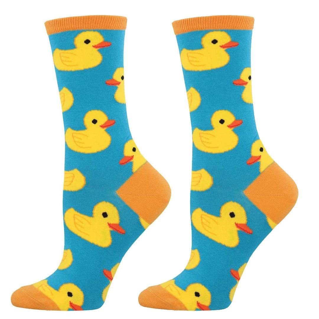 Rubber Ducky - Crew Socks for Women - Johns Crazy Socks