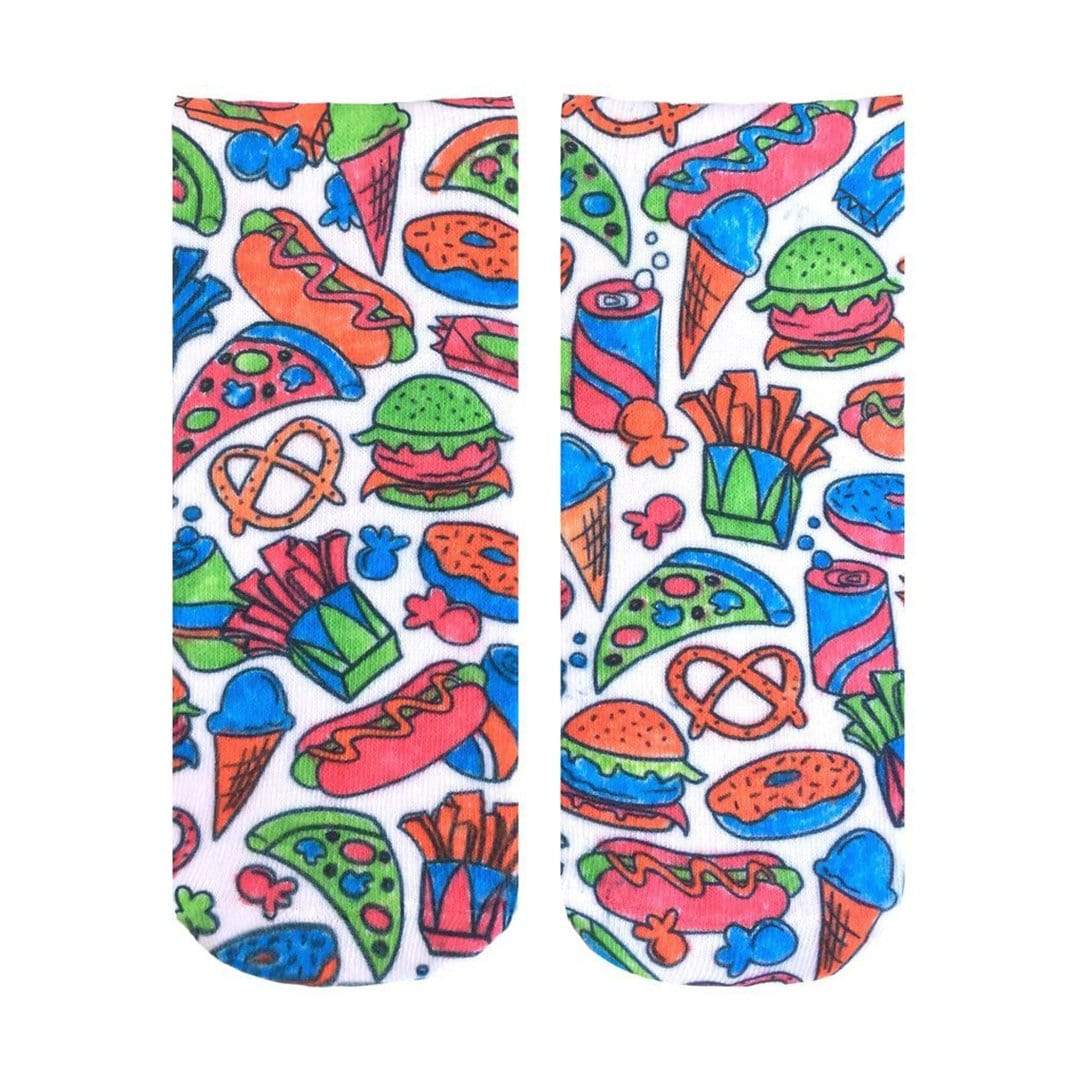 Snack Attack Color In Socks - Ankle Sock