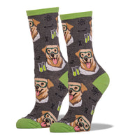 Science Lab Women's Crew Sock - Grey - Johns Crazy Socks