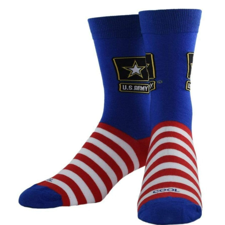 US Army Flag Men's Crew Sock - Johns Crazy Socks