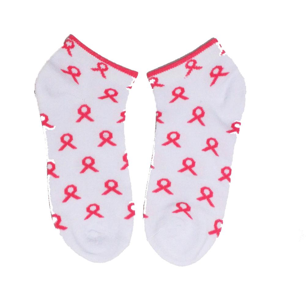 Pink Ribbon Breast Cancer Awareness Socks Women's Ankle Sock