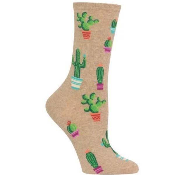 Potted Cactus Socks Women's Crew Sock - Johns Crazy Socks