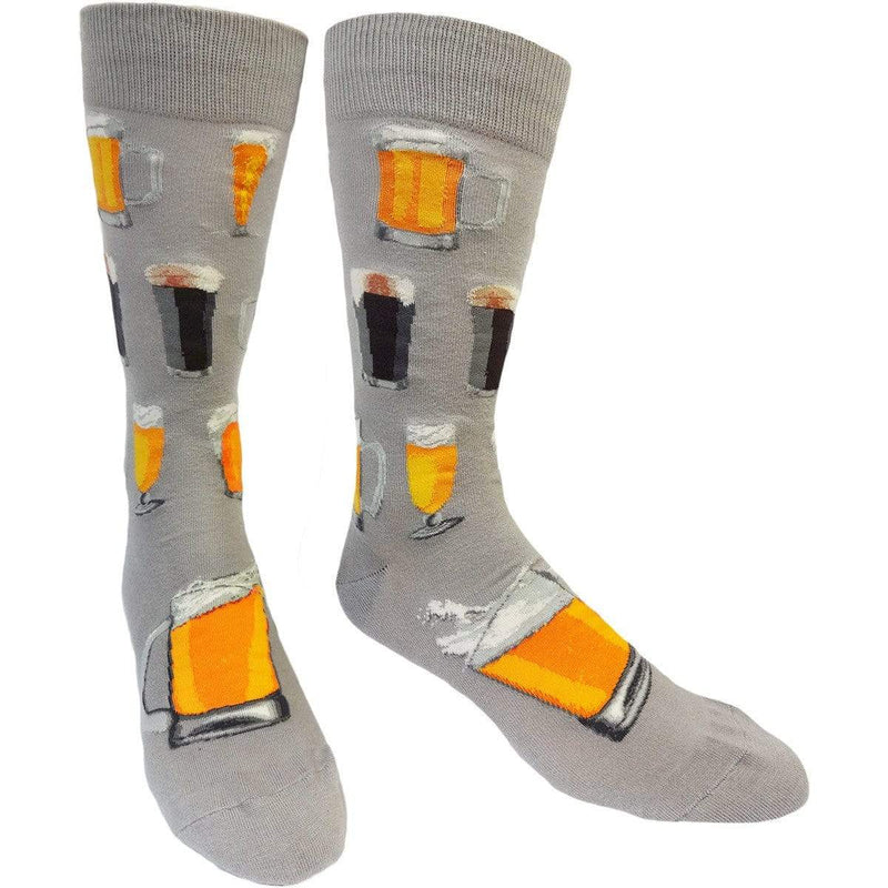 Craft Beer Men's Crew Socks - Johns Crazy Socks