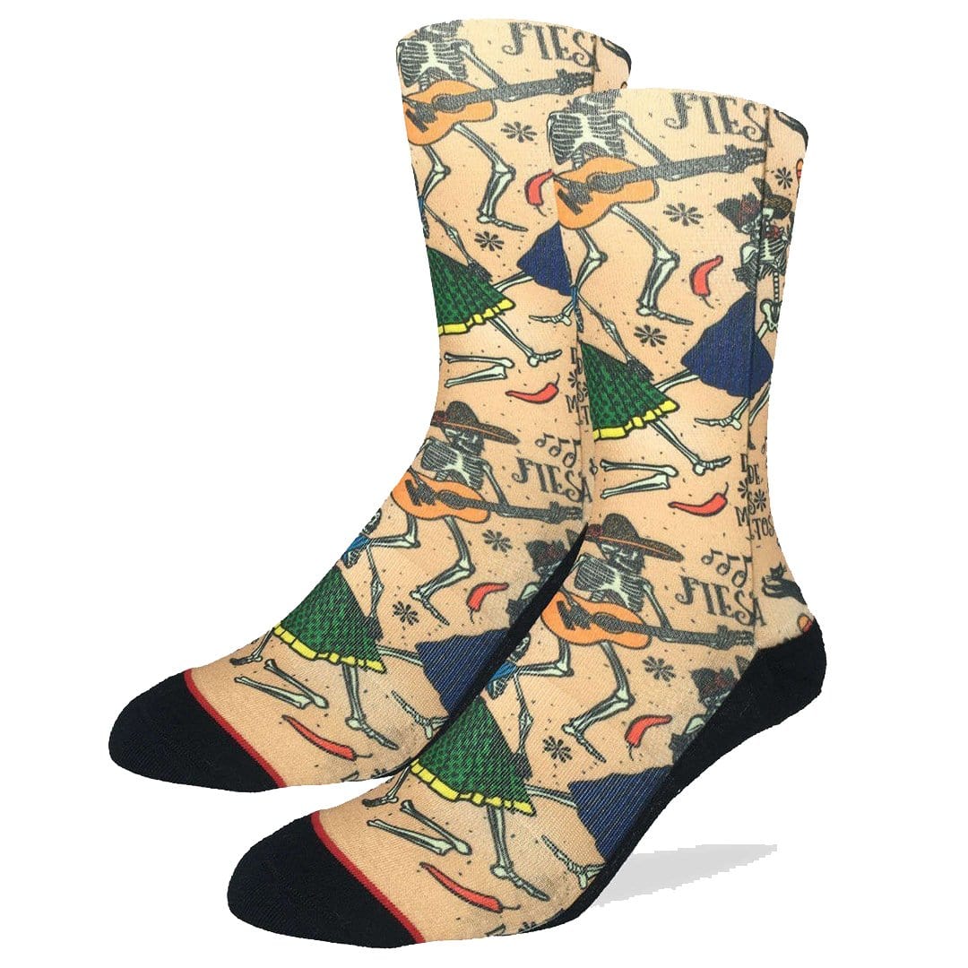 Day of the Dead Active Fit Socks Crew Sock - Johns Crazy Socks