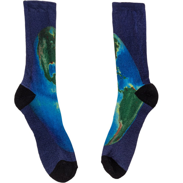 Earth Globe Crew Socks - Johns Crazy Socks