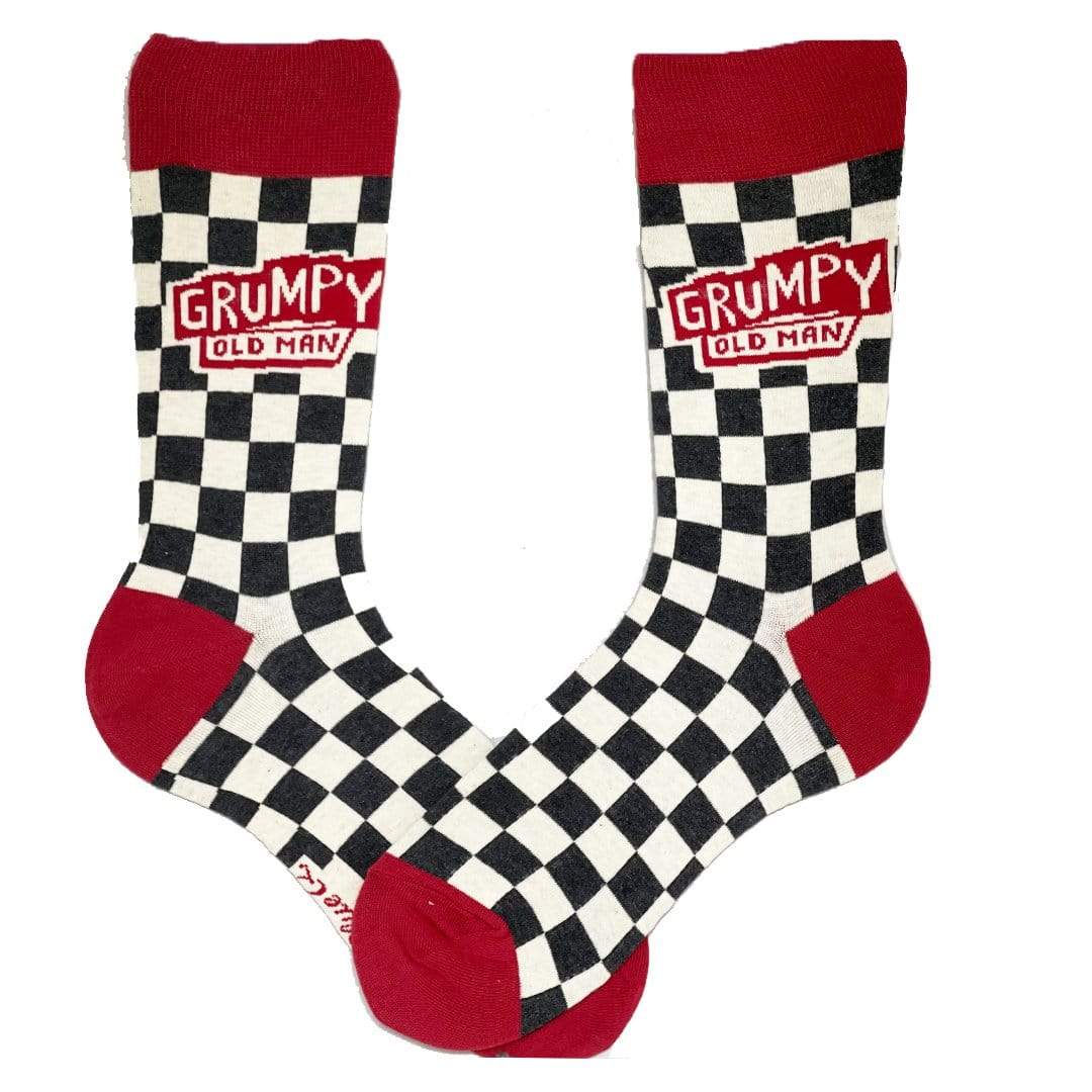 Grumpy Old Man Men’s Crew Socks - Johns Crazy Socks