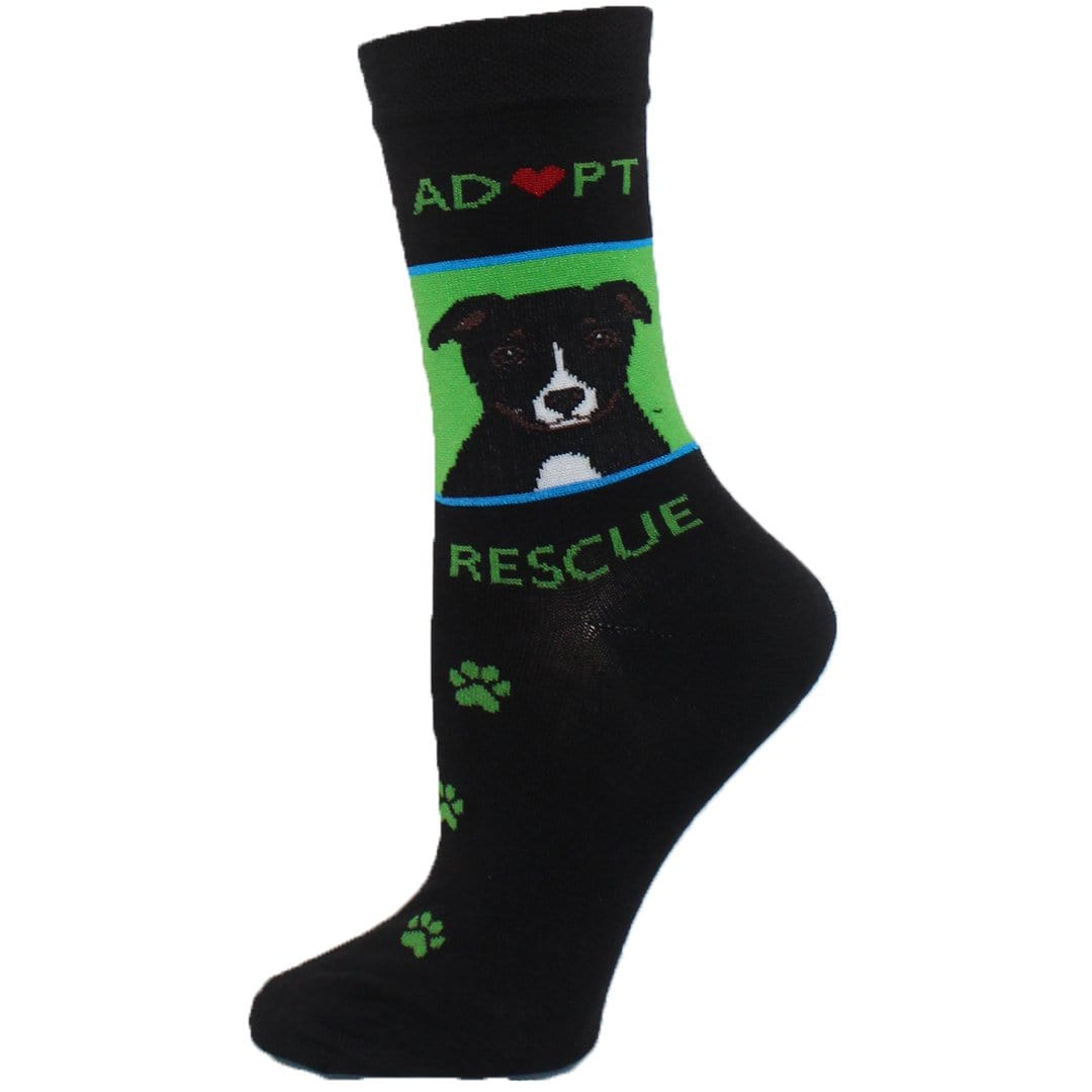 Rescue Adopt Dog Socks Crew Sock - Johns Crazy Socks