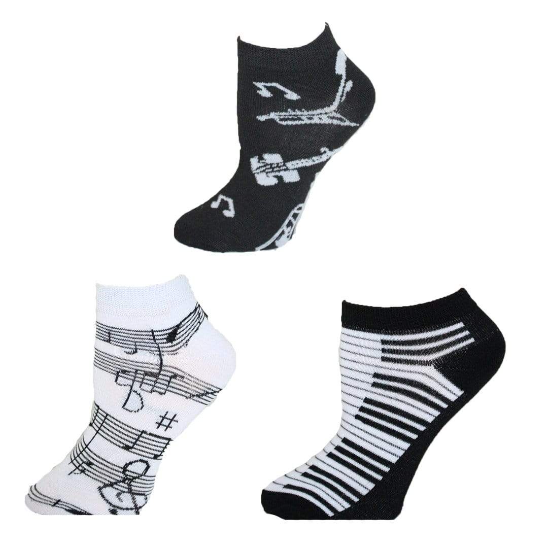 Musical Themed Ankle Socks - Ankle Socks for Women - Johns Crazy Socks
